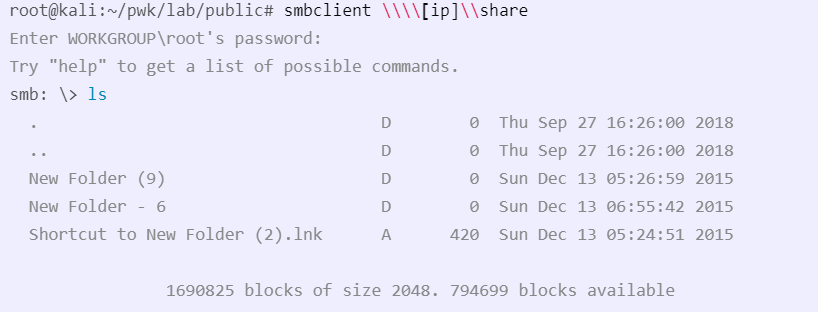 Windows: SMB Enumeration Windows: SMB Enumeration
